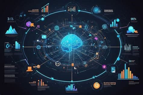 Ai Big Data And Business Analytics Icons Represent The Integration Of