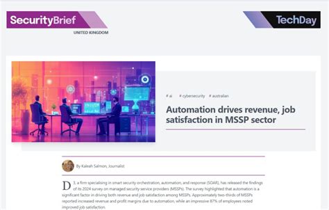 D3 Security On Linkedin Mssp Msspsurvey2024 Cybersecurity Securityautomation Soar