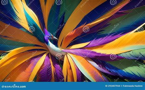 A Photograph Capturing The Great Bird Of Paradise Stock Illustration