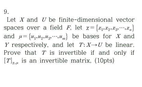 Solved Let X ﻿and U ﻿be Finite Dimensional Vector Spaces