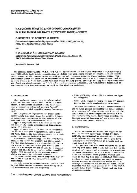 Pdf Microscopic Investigation Of Ionic Conductivity In Alkali Metal