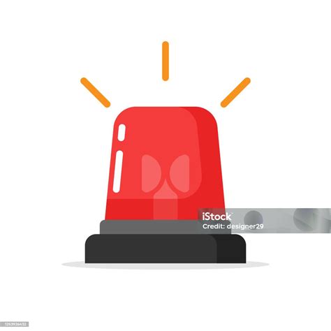 손전등 경고 알람 조명 및 사이렌 라이트 플랫 디자인 벡터 디자인 긴급 사이렌에 대한 스톡 벡터 아트 및 기타 이미지 긴급 사이렌 알람 위험 Istock