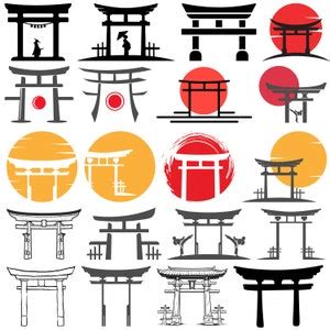 Torii Gate SVG Bundle Torii Gate Vector Torii Gate Clipart Japanese Tori Japanese Cricut