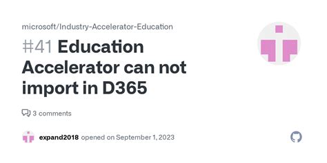 Education Accelerator Can Not Import In D365 · Issue 41 · Microsoft