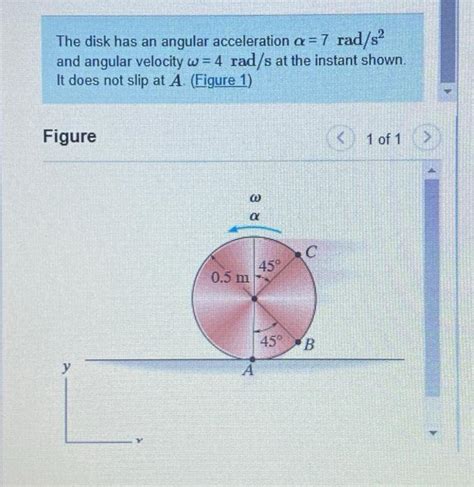solved the disk has an angular acceleration α 7rad s2 and
