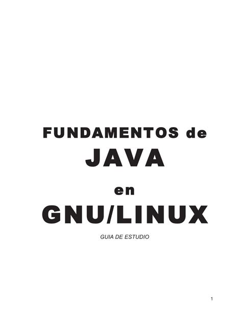 pdf de programación fundamentos de java en gnu linux