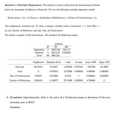 Solved Question Multiple Regression We Conduct A Study Chegg