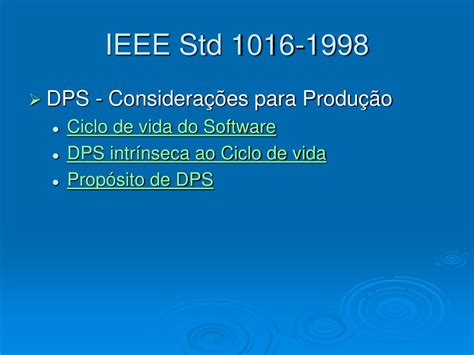 Ppt Ieee Std 1016 1998 Powerpoint Presentation Free Download Id 7096570