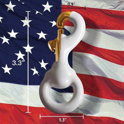 Anley Rubber Coated Brass Swivel Metal Flag Snap Hook Aflagpole