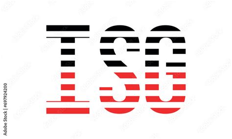 Isg Three Initial Letter Iconic Line Negative Space Minimal Logo Design Vector Template