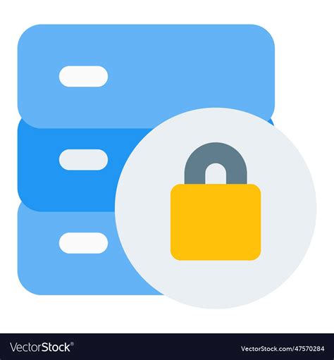 Database Encrypted For Security Reasons Royalty Free Vector