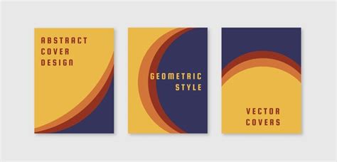Premium Vector Abstract Geometric Style Cover With Vibrant Colorful Shapes