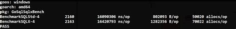 go database sql vs jmoiron sqlx reading benchmark dskrzypiec blog