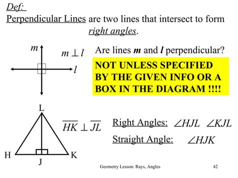 pointslinesplanesrays segments and parallel perpendicular and skew