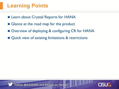 Sap Crystal Reports And Sap Hana Integration And Roadmap Ppt