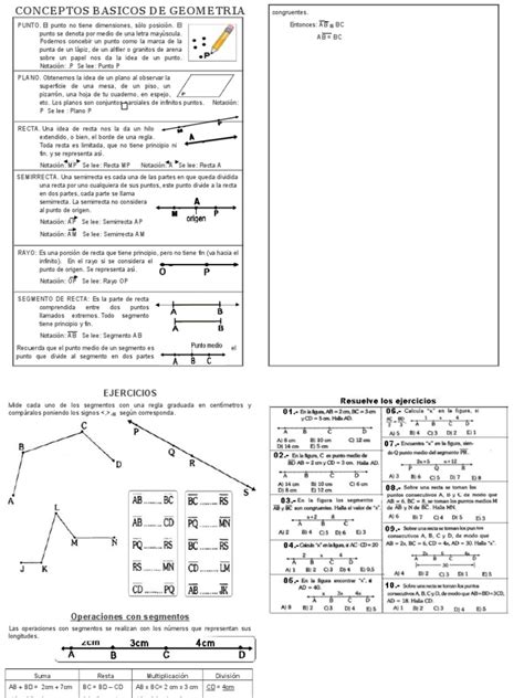 Conceptos Basicos De Geometria Pdf Línea Geometría Geometria Plana