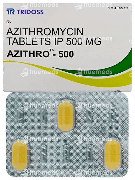 Azithro 500 Mg Tablet 3 उपयोग साइड इफेक्ट्स खुराक कीमत Truemeds