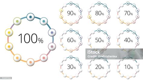 다채로운 세그먼트 비율 원형 다이어그램입니다 순환 기업 Infograph 요소입니다 회사 프레 젠 테이 션 슬라이드 템플릿입니다 현대 벡터 정보 그래픽 레이아웃 디자인입니다