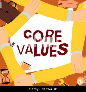 Conceptual Caption Core Values Word Written On Principles Which Guide And Determine What Is