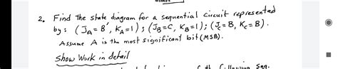 Solved Find The State Diagram For A Sequential Circuit Chegg