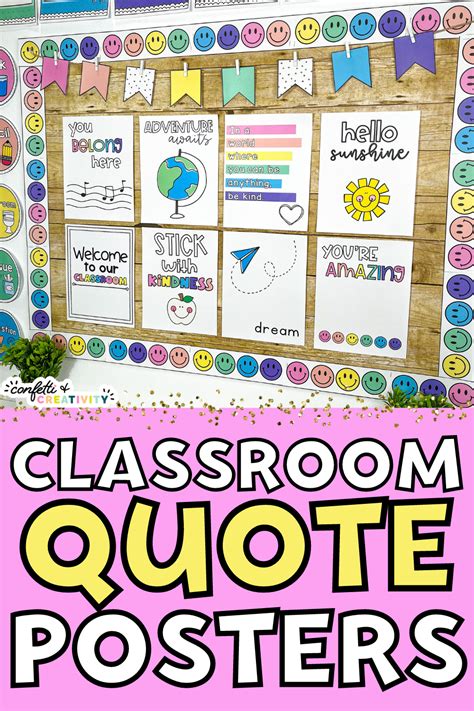 Bright Classroom Quote Posters Classroom Quotes Bright Classroom Decor Classroom Growth Mindset