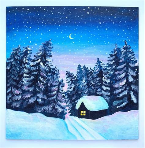 Зимний лес Лес Картины Живопись