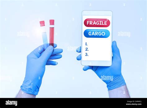 Conceptual Caption Fragile Cargo Internet Concept Breakable Handle With Care Bubble Wrap Glass