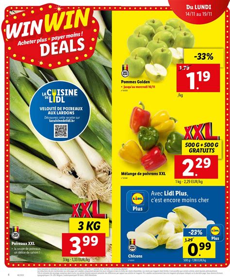 Lidl Folder Promotionnel Valable à partir du 14 11 au 19 11 Page n 4 belgique folders com