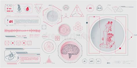 Vector Data Elements For Sci Fi Interface Infographics Stock Vector