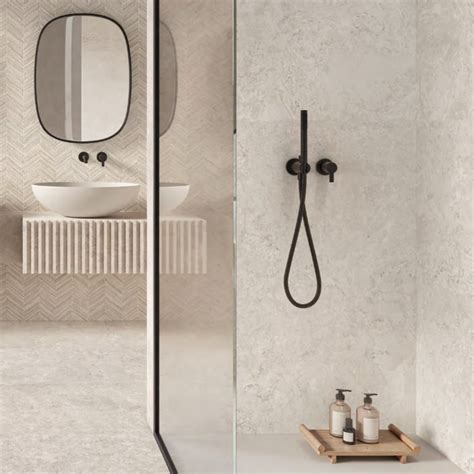 24 X 48 Unique Borgogne Pointes Blanc Chrevron Deco Porcelain Tile