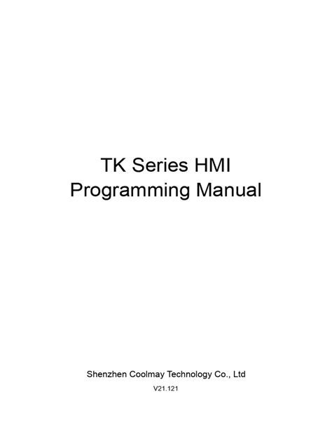 Coolmay Tk Series Hmi Programming Manual Pdf Window Computing