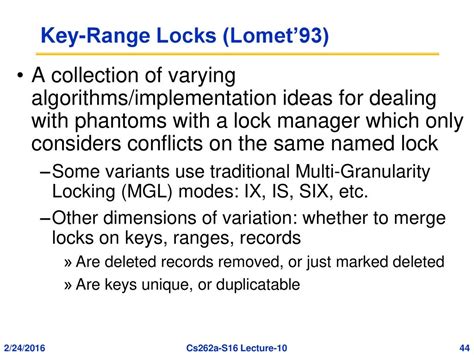 EECS 262a Advanced Topics In Computer Systems Lecture 10 Transactions