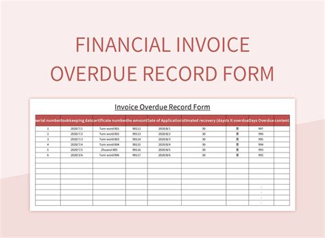 Free Overdue Templates For Google Sheets And Microsoft Excel Slidesdocs