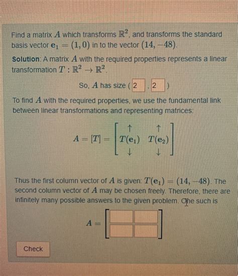 Solved Find A Matrix A Which Transforms R2 And Transforms