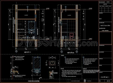 WC Layout Plan And Elevations Details CAD Drawings Download Free Cad Blocks Download DWG
