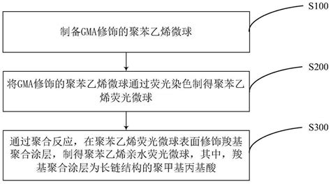 Polystyrene Hydrophilic Fluorescent Microsphere Preparation Method Prepared Microsphere And