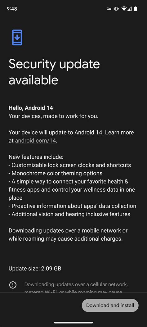 New Android 14 Update R Pixel6