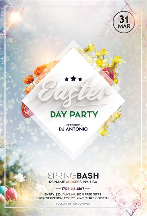 Easter Day Flyer Template Psd Pixelsdesign