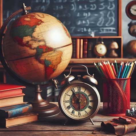 Vintage Academic Study Background Premium Ai Generated Image