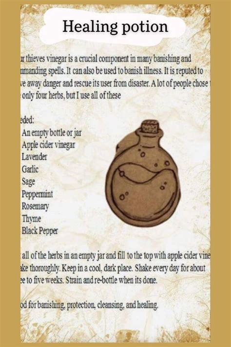 Pinterest Potions Recipes Potions Book Healing Potion