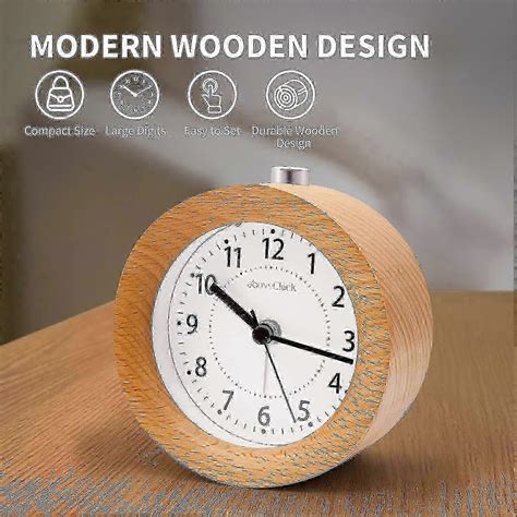 Alarm Clock Analogue Without Ticking Alarm Clock Wood With Snooze