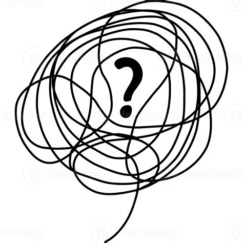 Tangle Bubble Of Confused Thoughts With Question Mark 14968656 PNG