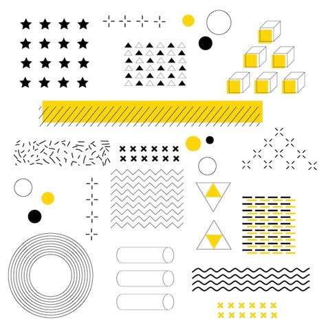 Premium Vector Set Of Vector Geometric Shapes Abstract Elements