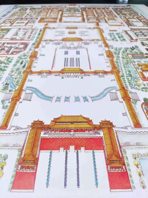 紫禁大观故宫全景手绘图紫禁城全景平面图的故事 建筑 宫廷 历史
