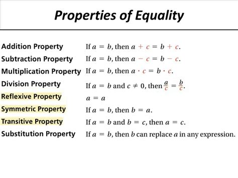 Substitution Property Of Equality Geometry