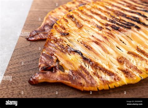 Grilled Squid Body Dried Squid Grilled Soft And Chewy Food Stock