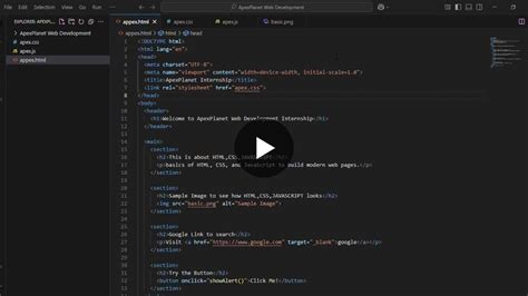 Apexplanet Webdevelopment Task1 Internshipexperience Html Css Meghana Giragani