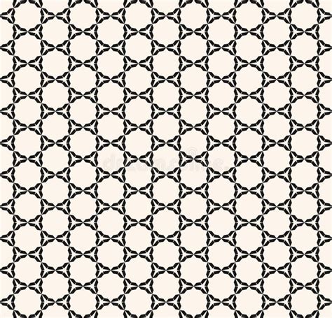 Vector Monochrome Seamless Pattern With Delicate Geometric Grid Net Lattice Stock Vector