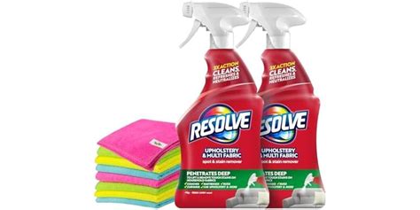 2 Pack Resolve Stain Remover 22 Oz With Cleaning Cloths