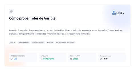 Cómo Probar Roles De Ansible Labex